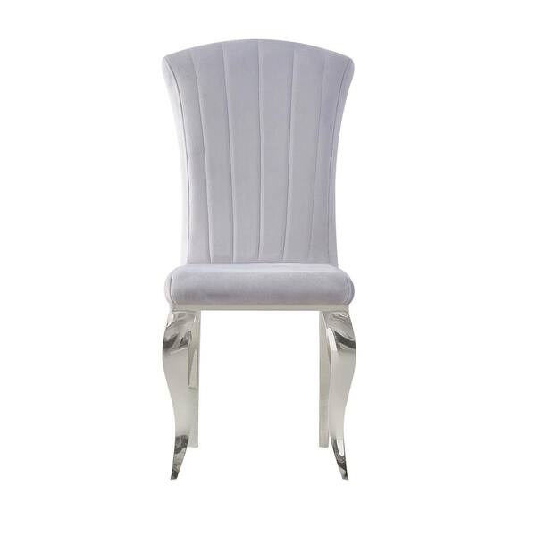 Silver velvet dining chairs store