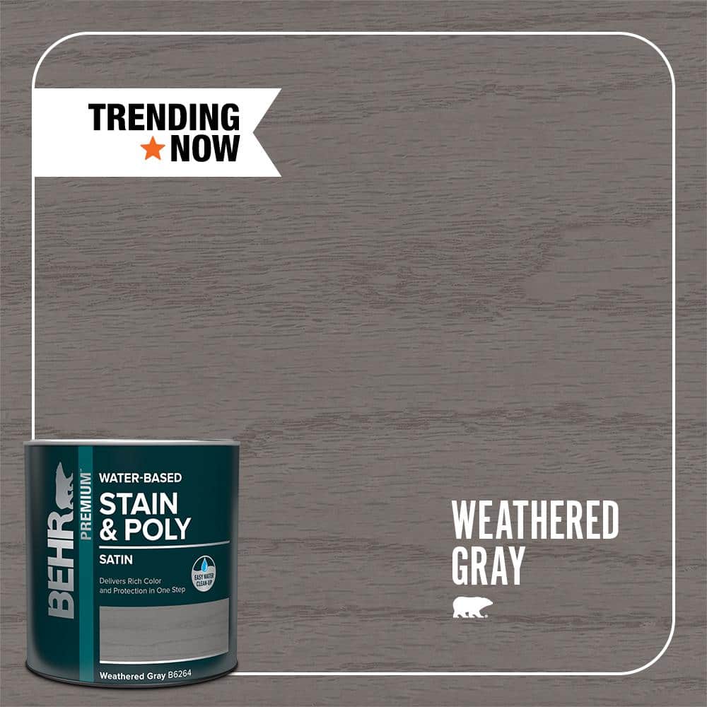 Reviews for BEHR PREMIUM 1 qt. #TIS-086 Weathered Gray Satin Semi ...