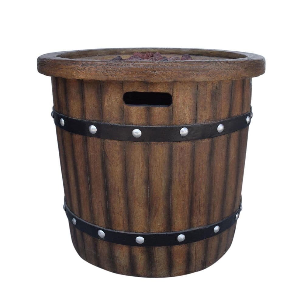 Kadehome Dark Brown 25 in. Round Propane MGO Fire Pit KH-NF62229 - The ...