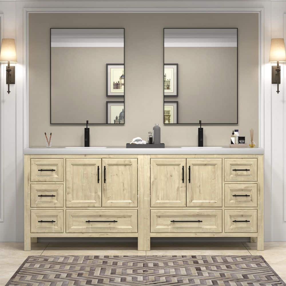 BV Better Vanity VIV 84 in. W x 20 in. D x 35 in. H Double Sink ...