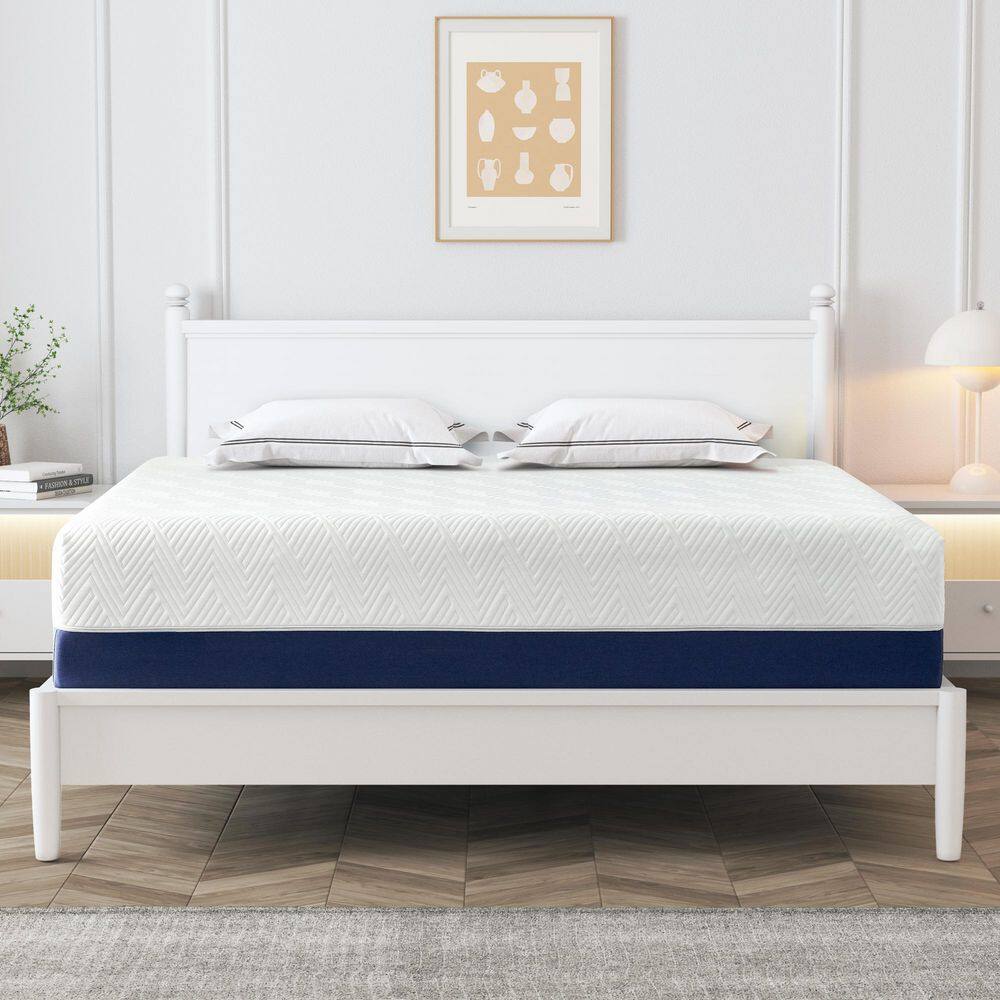 PICCHESS Queen Medium Memory Foam 14 in. Bed-in-a-Box Mattress YNHD ...