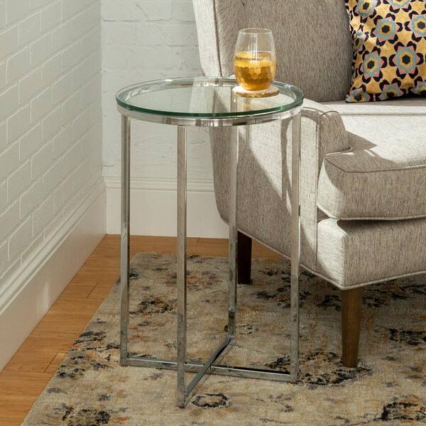 Vases Mid-Century Modern Gold Chrome Round Shape 10 Glass Vase Home ...