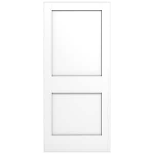 Alexandria Moulding 20 in. x 80 in. x 1-3/8 in. 2-Panel Flat Square Top ...