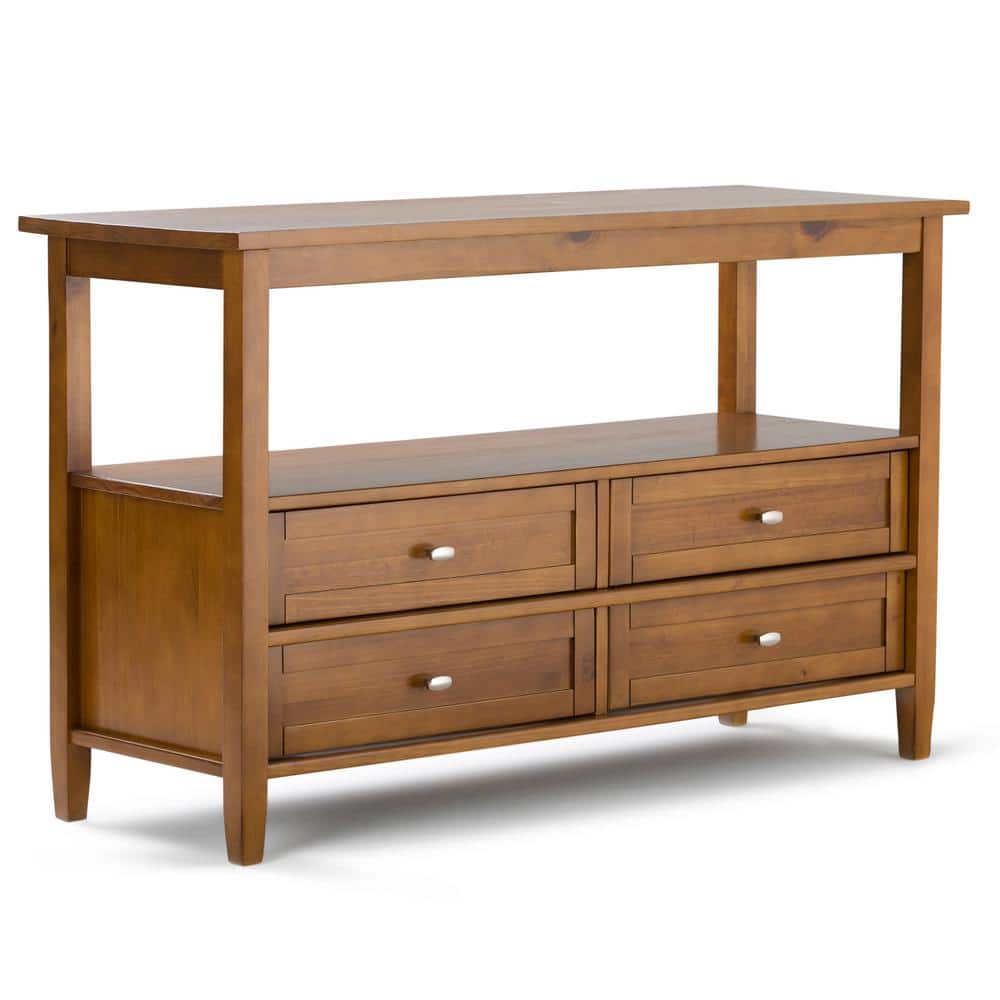Simpli Home Warm Shaker Solid Wood 48 in. Wide Transitional Console ...