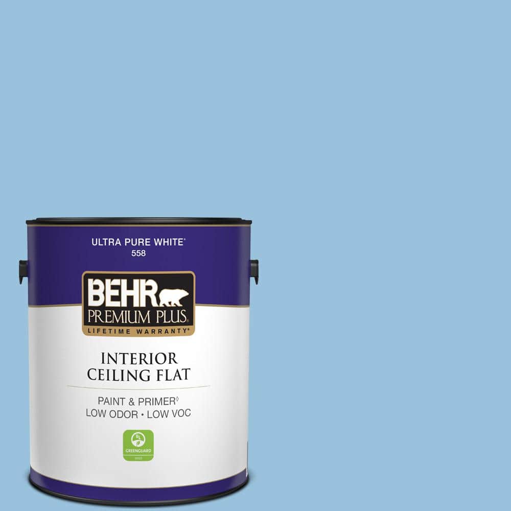 BEHR PREMIUM PLUS 1 gal. #M520-3 Charismatic Sky Ceiling Flat Interior ...
