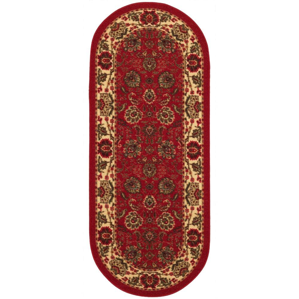 Ottomanson Ottohome Collection Non-Slip Rubberback Oriental Design 2x5 ...