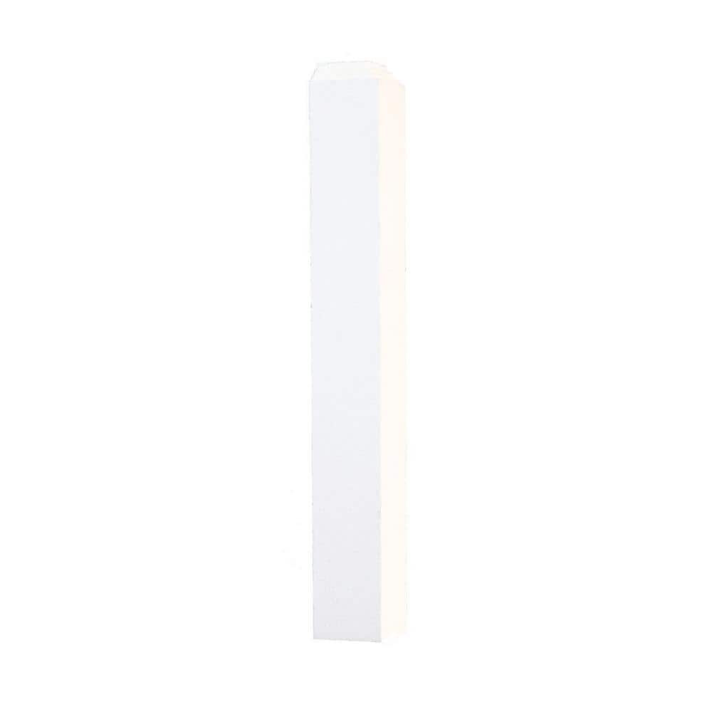 HOUSE OF FARA 1 in. D x 1 in. W x 6 in. L Primed MDF Inside Base Corner ...