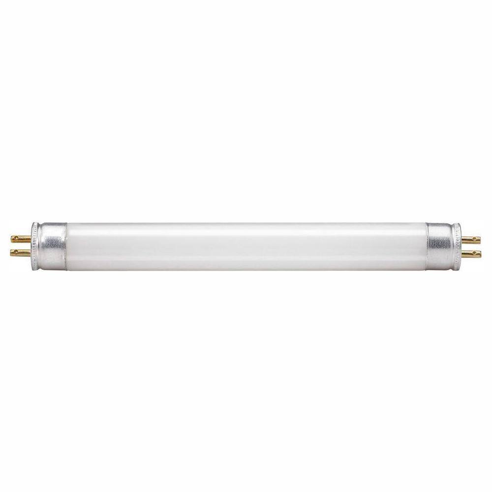Philips 4-Watt 6 in. Linear T5 Fluorescent Tube Light Bulb, Cool White ...