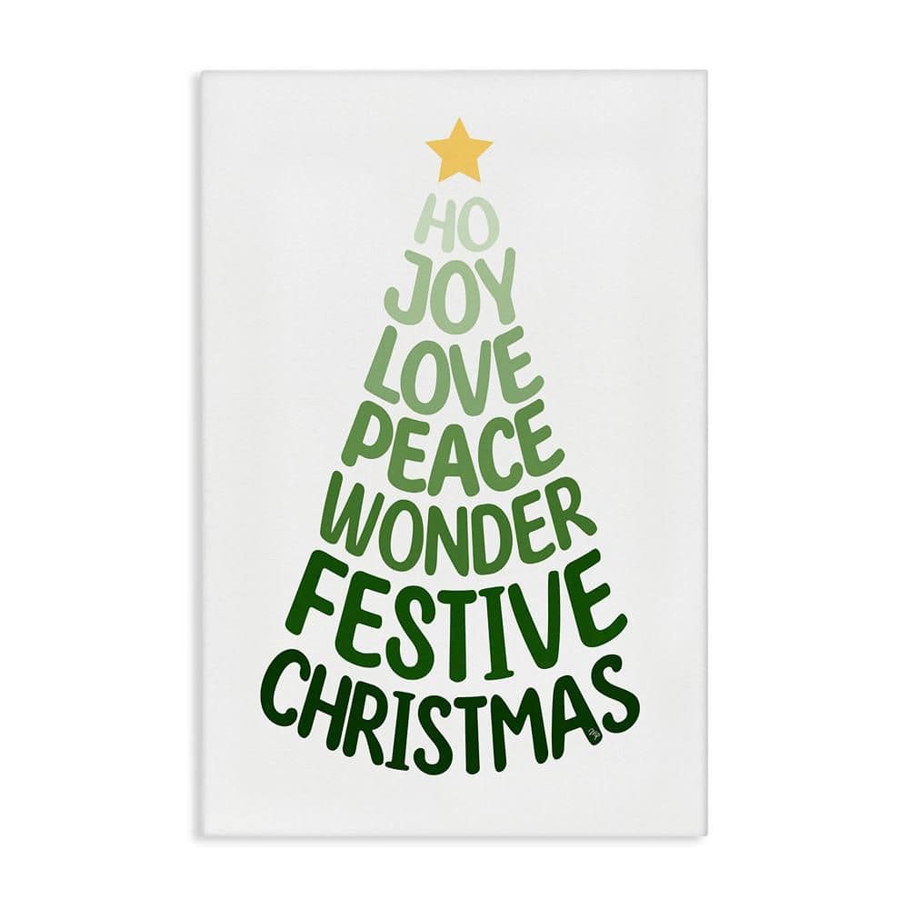 Stupell Industries Festive Christmas Words Tree by Martina Pavlova 1 ...