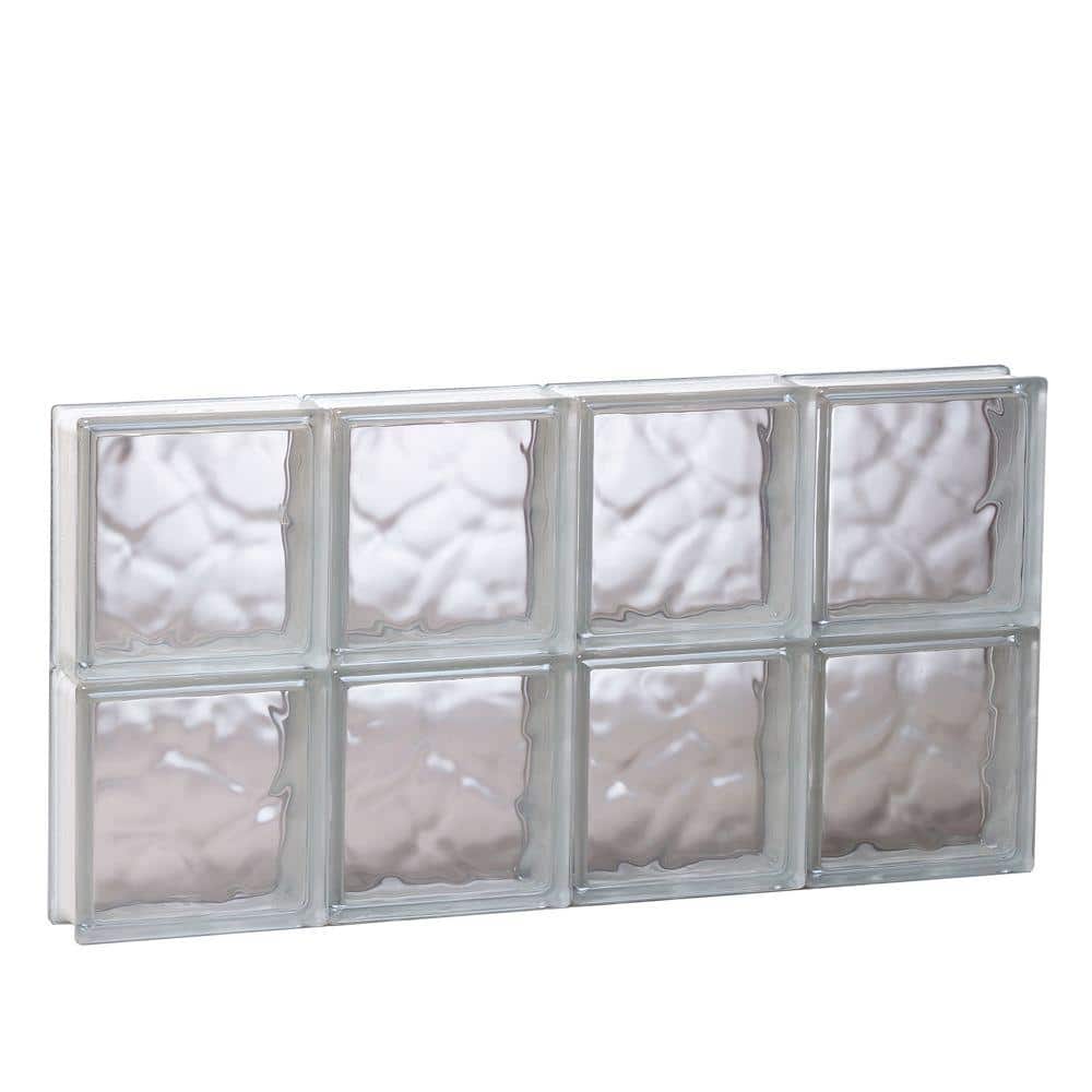 Clearly Secure 31 in. x 15.5 in. x 3.125 in. Frameless Wave Pattern Non ...