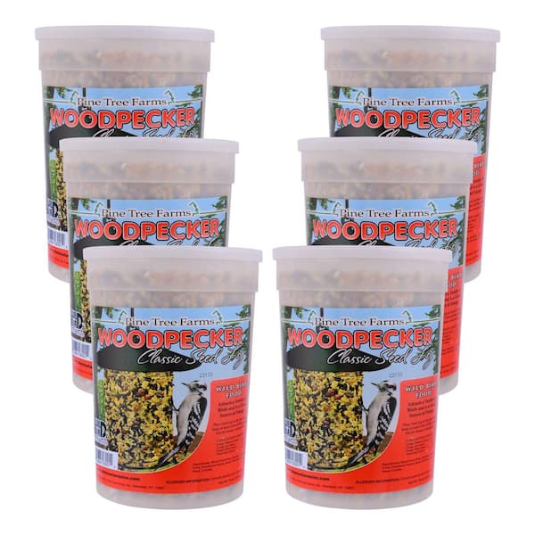 PINE TREE FARMS 76 oz. Woodpecker Classic Wild Bird Seed Food Log (Pack ...