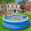 SUGIFT 10 ft. Round 30 in. D Inflatable Above Ground Swimming Pool ...