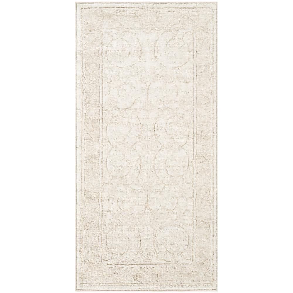 Nourison Dekor Ivory Taupe 2 ft. x 4 ft. Medallion Traditional Area Rug ...