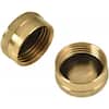 Cubilan 3/4 in. Brass Garden Hose End Caps with Washers (2-Pack ...