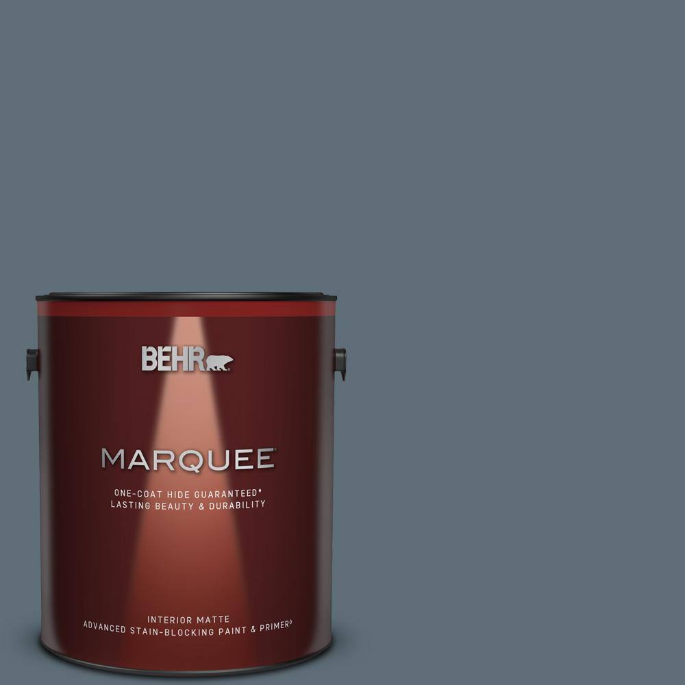 BEHR MARQUEE 1 gal. #N480-6 NYPD One-Coat Hide Matte Interior Paint ...