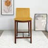 Ashcroft Furniture Co Shepherd 25.2 in. Dark Yellow High Back Solid ...
