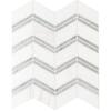 MSI Cretian Chevron 12 in. x 13.5 in. Polished Marble Look Floor and ...