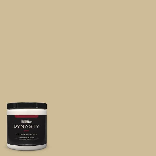 BEHR DYNASTY 8 oz. #MQ2-22 Hayloft One-Coat Hide Matte Stain-Blocking ...