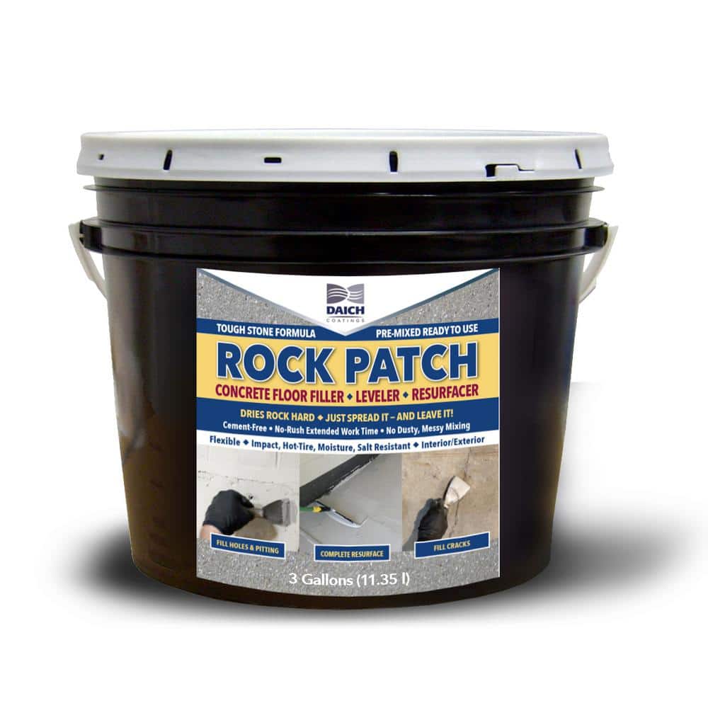 Rock Patch - Concrete Filler, Leveler and Resurfacer 3 Gal. DC-RP-030-U - The Home Depot