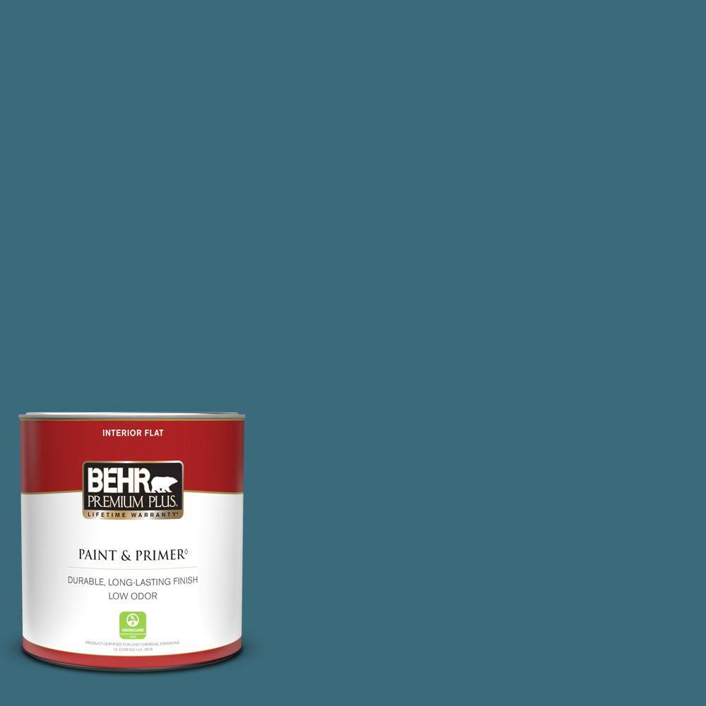 BEHR PREMIUM PLUS 1 qt. #S460-6 Mammoth Mountain Flat Low Odor Interior ...