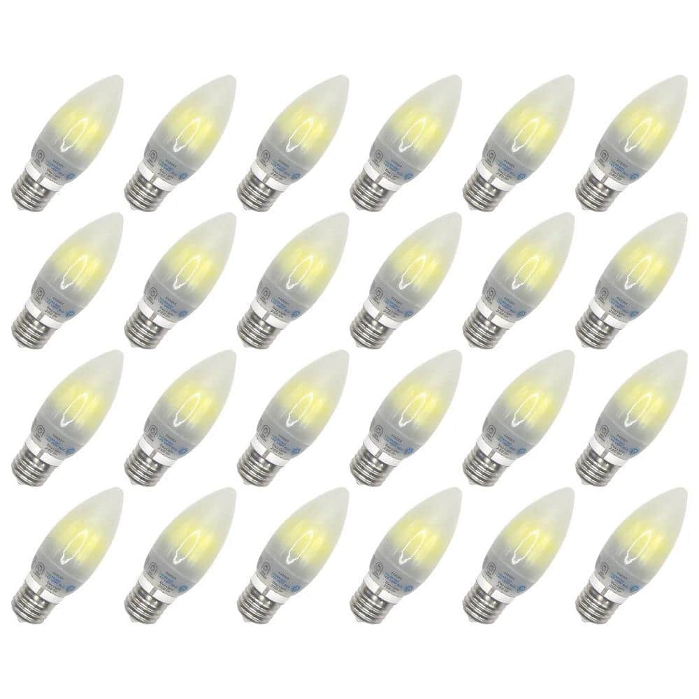 Viribright 22-Watt Equivalent B11 E26 Frosted LED Light Bulb - 24 Pack ...