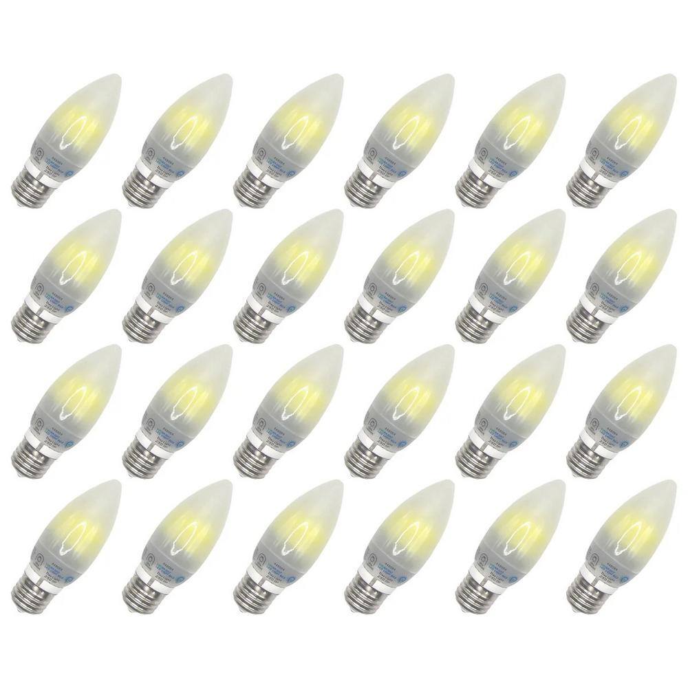 Viribright 22-Watt Equivalent B11 E26 Frosted LED Light Bulb - 24 Pack ...