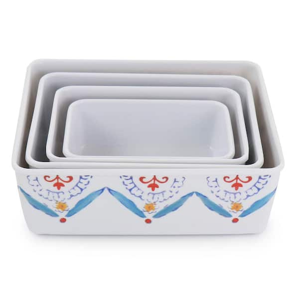 Gibson Home 8 Piece Anaya Rectangular Nesting Food Storage Gibson Home 8 Piece Anaya Rectangular Nesting Food Storage