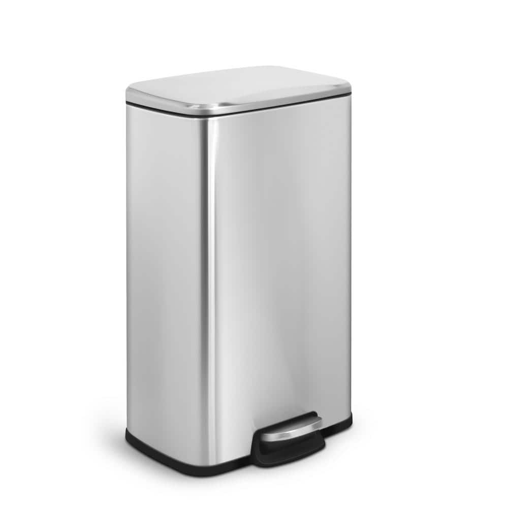 Innovaze 8 Gal./30-Liter Fingerprint Free Stainless Steel Rectangular ...