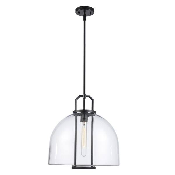Bel Air Lighting Rhapsody 16 in. 1-Light Black Pendant Light Fixture ...