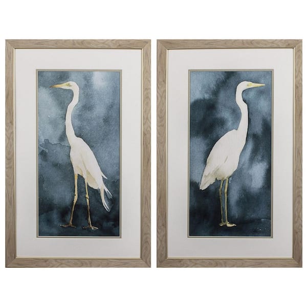 Paragon Simple Egret by Caroline 2-Piece Framed Abstract Poster 33 in ...