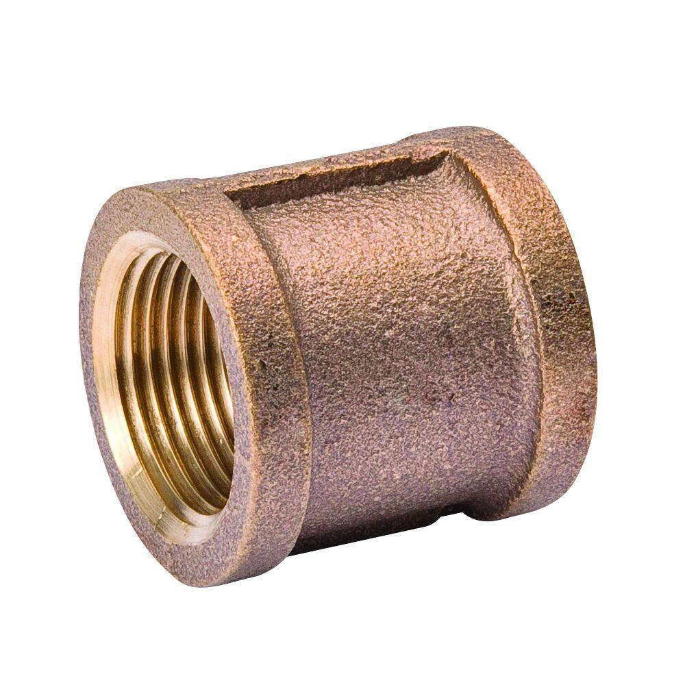 Mueller Streamline 1/2 in. Brass Threaded Coupling 454-003HC - The Home ...