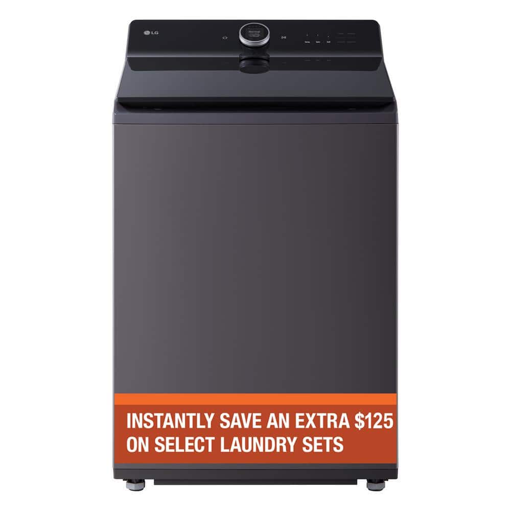 LG 5.5 cu. ft. SMART Top Load Washer in Matte Black with Impeller ...