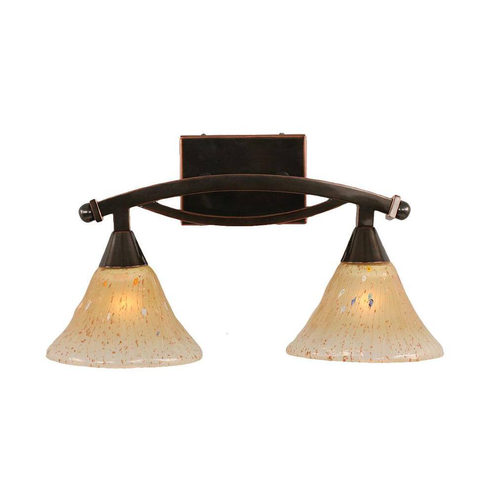 Filament Design Concord 2-Light Black Copper Bath Vanity Light CLI ...