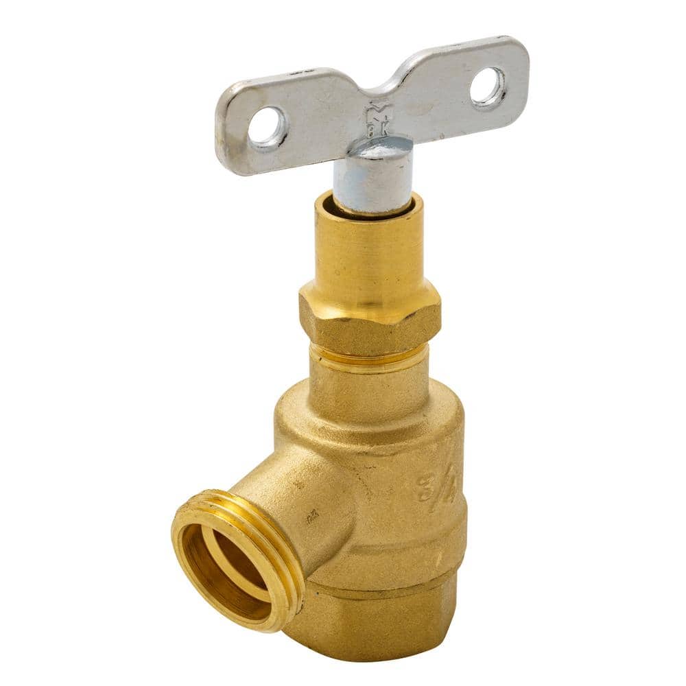 Everbilt 3/4 in. Brass Bent Nose Loose Key Garden Valve 108-134EB - The ...