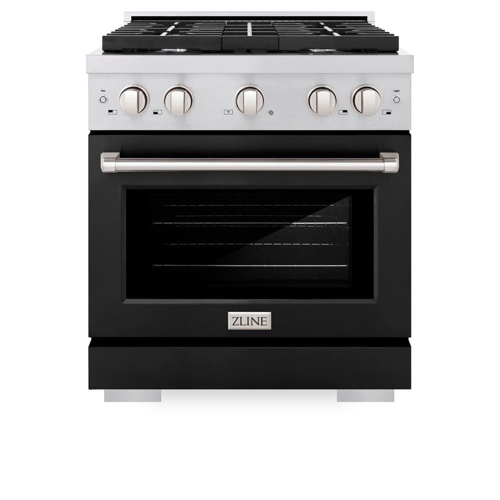 ZLINE Kitchen and Bath 30 in. 4-Burner Freestanding Gas Range and ...