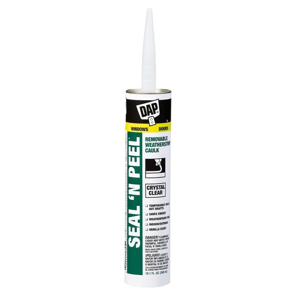 DAP Seal 'N Peel 10.1 oz. Clear Removable Weatherstrip Caulk 18351 ...