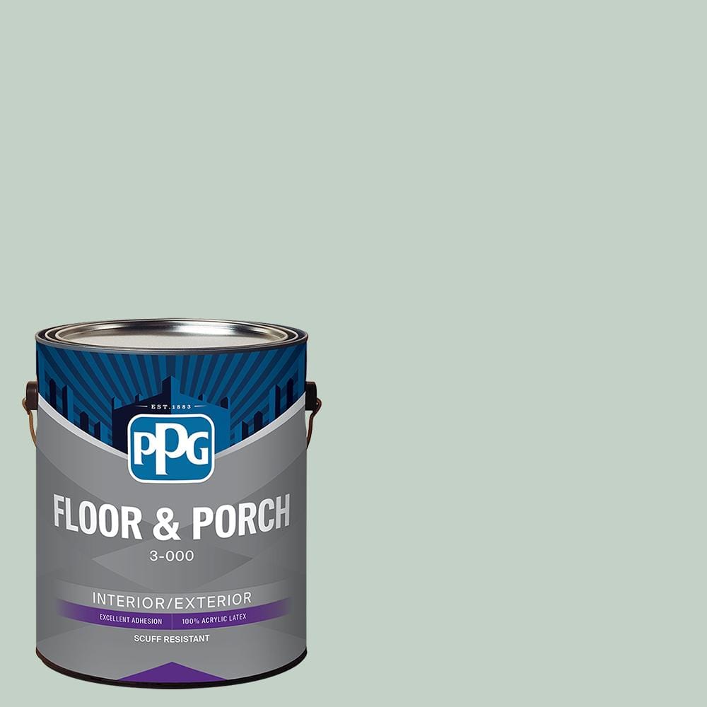 PPG 1 gal. PPG10-31 White Clover Satin Interior/Exterior Floor and ...
