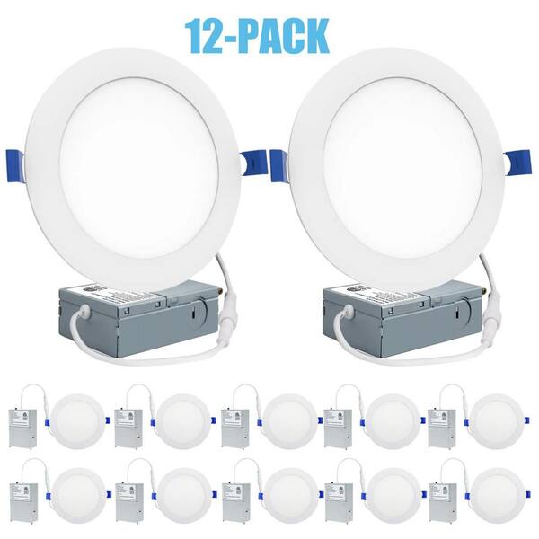 KOAOEIRS 5/6 in Ultra Thin Adjustable CCT LED Recessed Ceiling Light ...