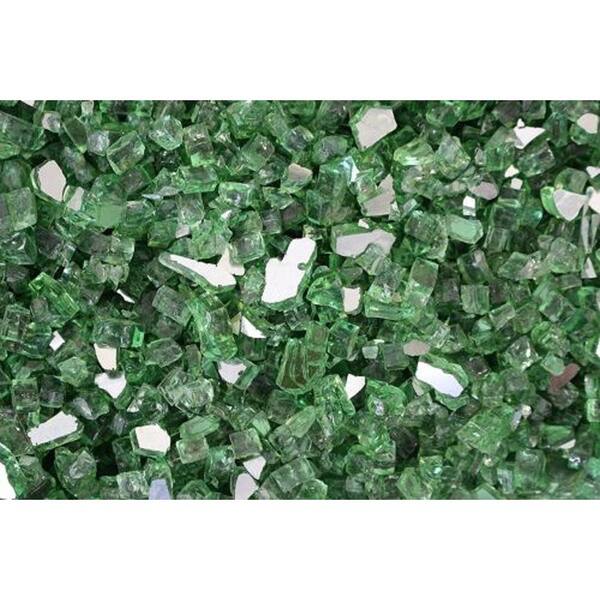 AZ Patio Heaters 20 lbs. Reflective Fire Glass in Green RFGLASS-2-RGRN - The Home Depot