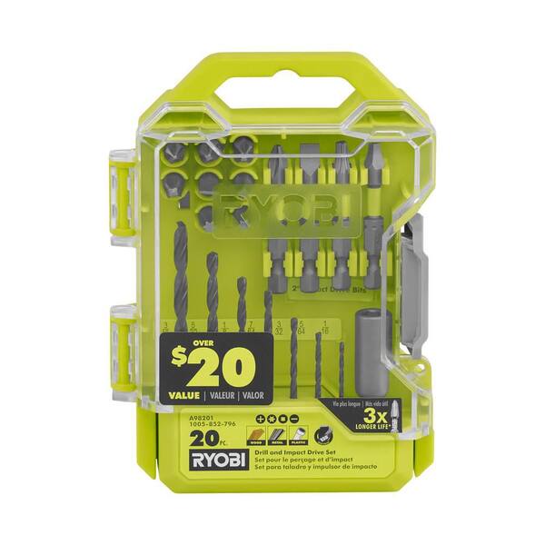 RYOBI Drill and Impact Drive Kit (20-Piece) A98201 - The Home Depot