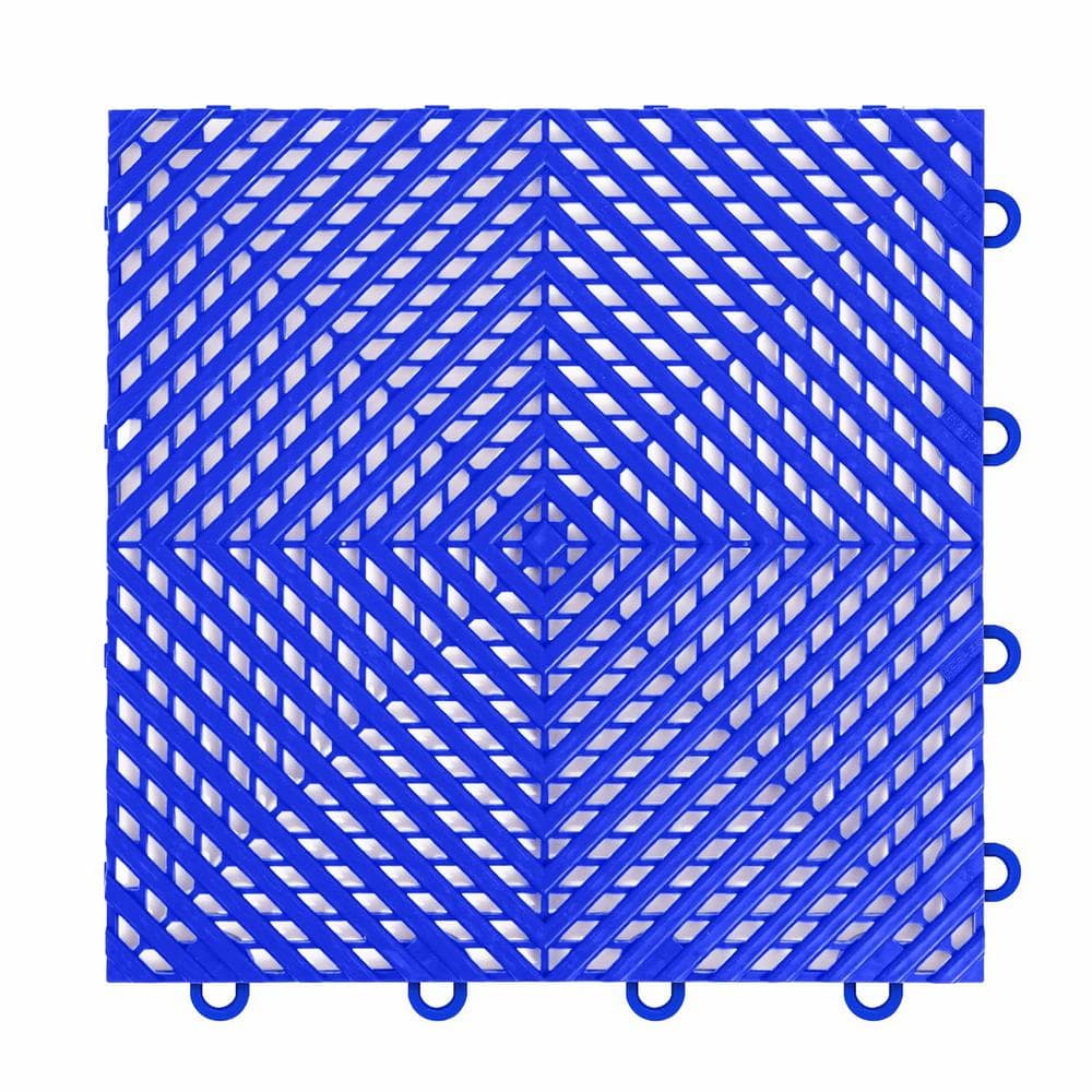 Reviews for FLOORINGINC Nitro Vented 3/8 in. Garage Tiles, Shelby Blue ...