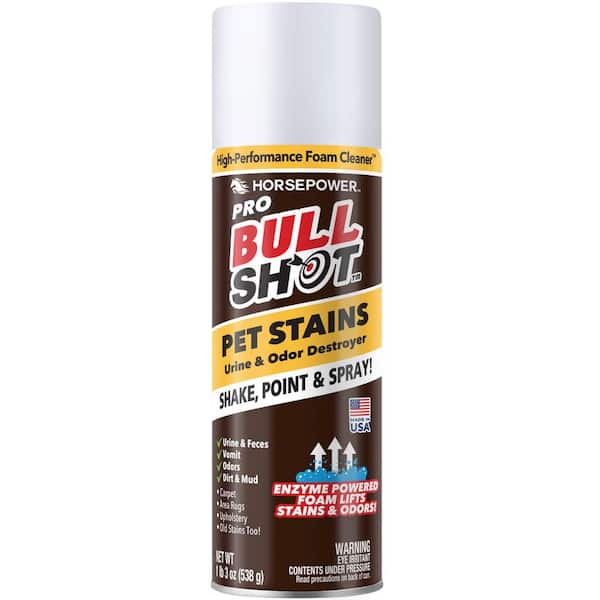 BULL SHOT Pet Stains Remover, Urine and Odor Emulsifier, Enzyme-Powered ...