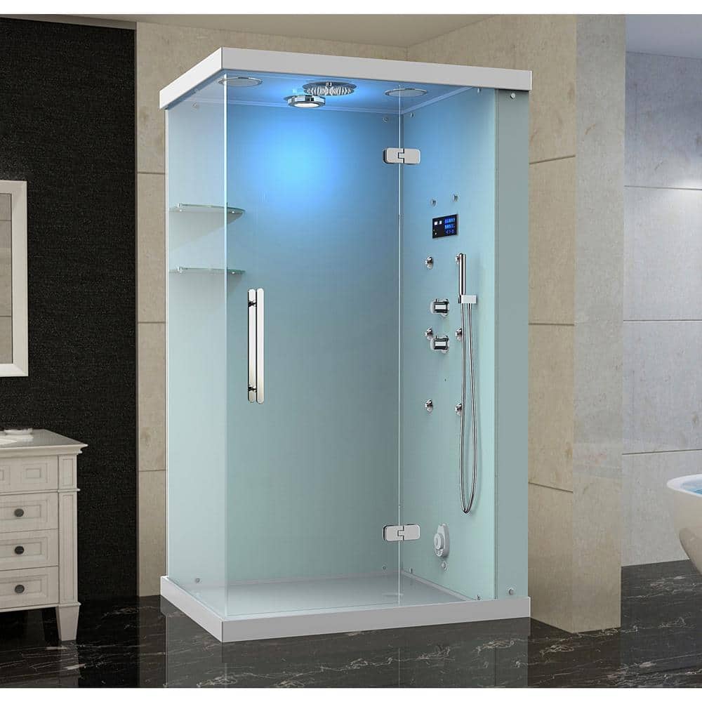 Aston Ovato Windemere 48 in. x 36 in. x 87 in. Rectangular Steam Shower ...