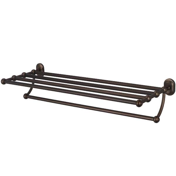 Water Creation 29 in. Towel Bar and Bath Train Rack in Oil Rubbed ...
