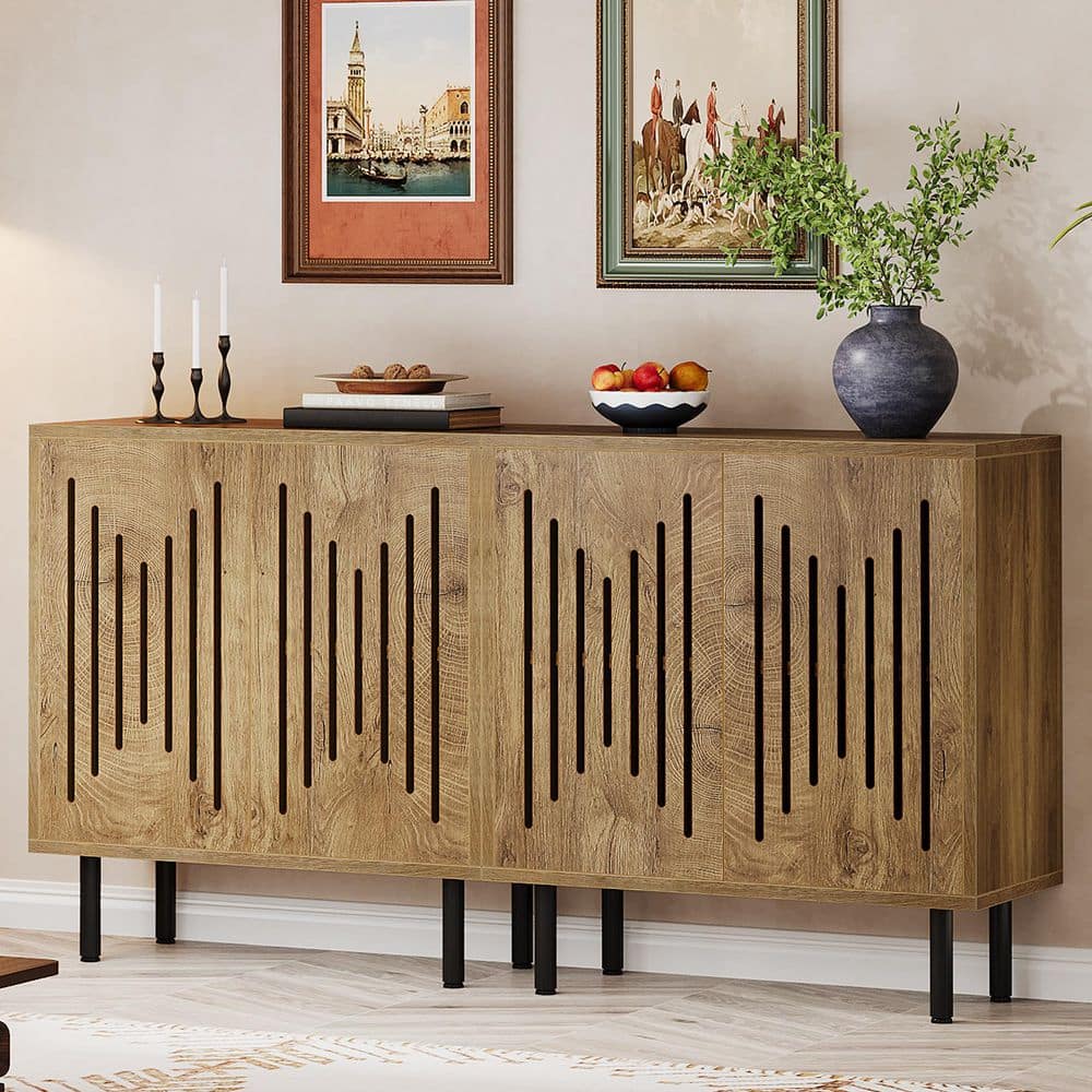 TRIBESIGNS WAY TO ORIGIN Alan Wood Color Wood 59 in. Sideboard Buffet ...