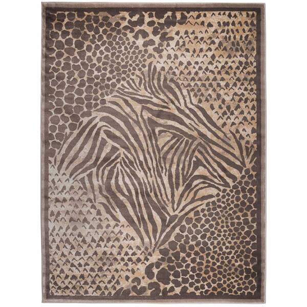 Garda Brown 3 ft. x 5 ft. Animal Print Area Rug 3808/0010/BROWN - The ...