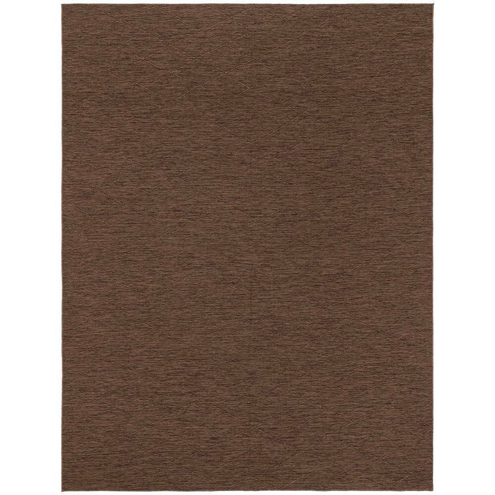 Nourison Practical Solutions Mocha 8 ft. x 10 ft. Diamond Contemporary ...