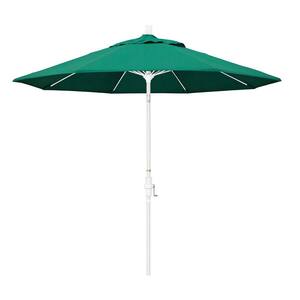 California Umbrella 9 ft. Bronze Aluminum Market Collar Tilt Crank Lift ...