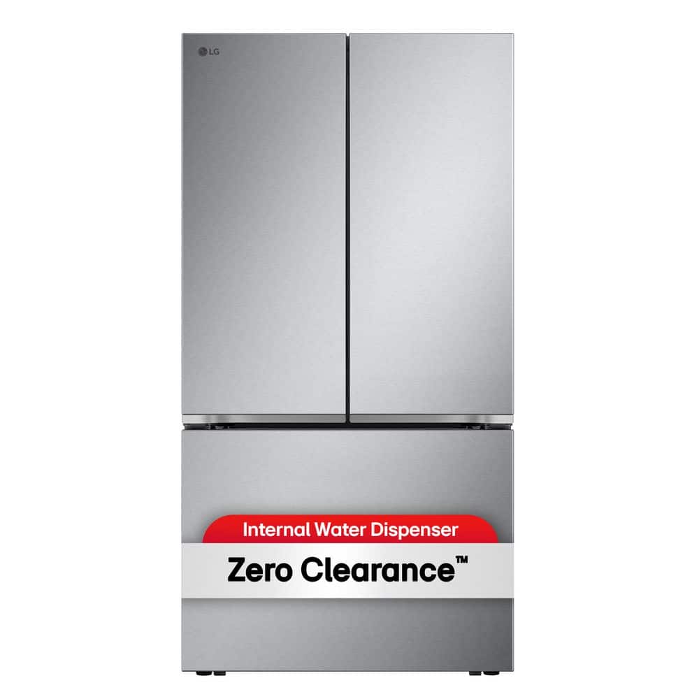 LG 25 cu. ft. Counter Depth French Door Refrigerator with 5 Burner ...