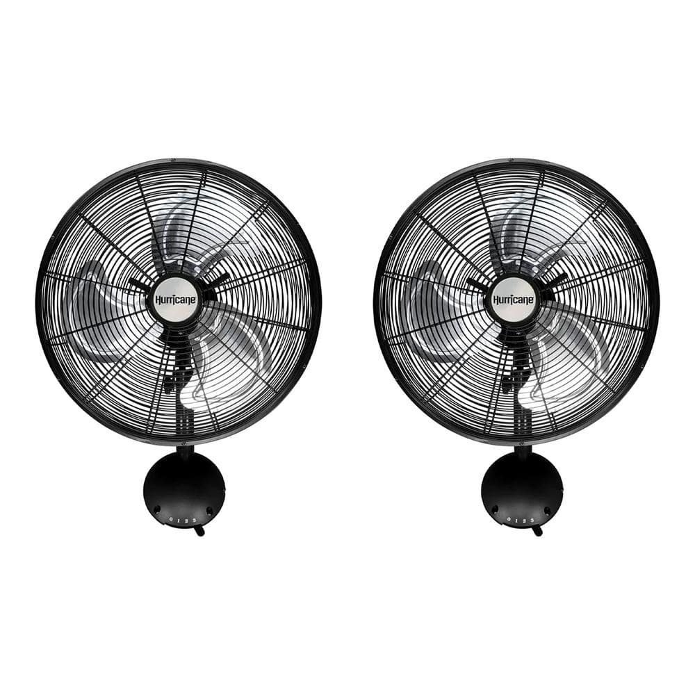 Hurricane 16 in. 3 Fan Speeds High Velocity Oscillating Metal Wall Fan ...